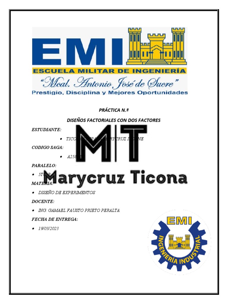 DISEÑO Factorial Con 2 Factores | PDF | Metodología | Cognición