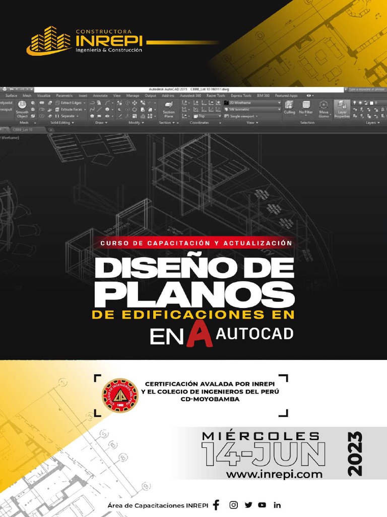 BROCHURE - Diseño de Planos en Edificaciones Con AutoCAD | PDF