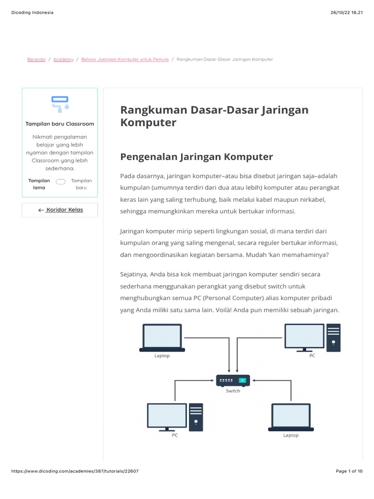 Rangkuman Jaringan Komputer - Dicoding Indonesia | PDF | Computers