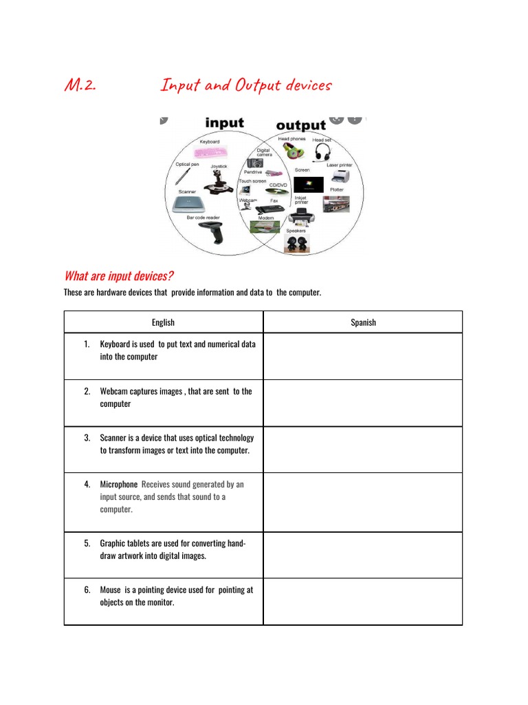 Theory Input And Output Devices Pdf