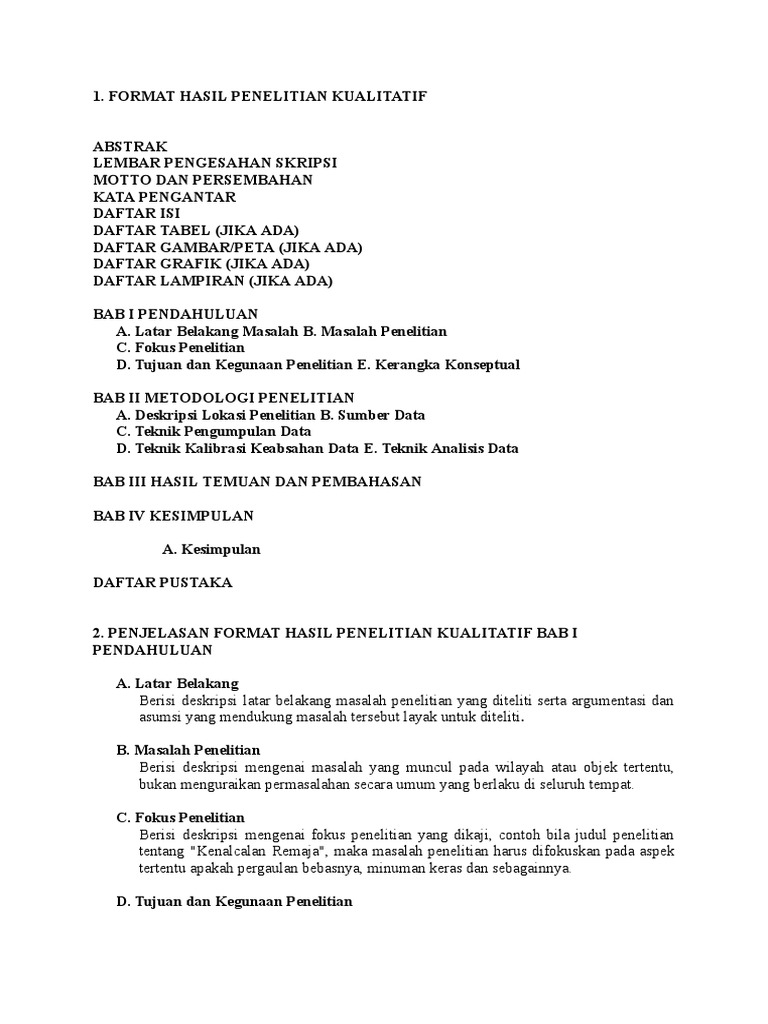 13 Format Dan Penjelasan Penelitian Kuantitatif | PDF