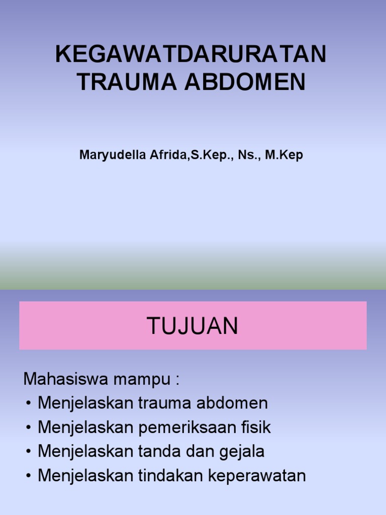 Trauma Abdomen | PDF