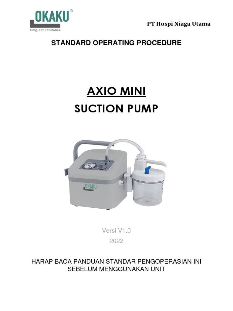 Prosedur Operasi Pompa Suction Mini | PDF | Griya & Taman | Teknologi ...