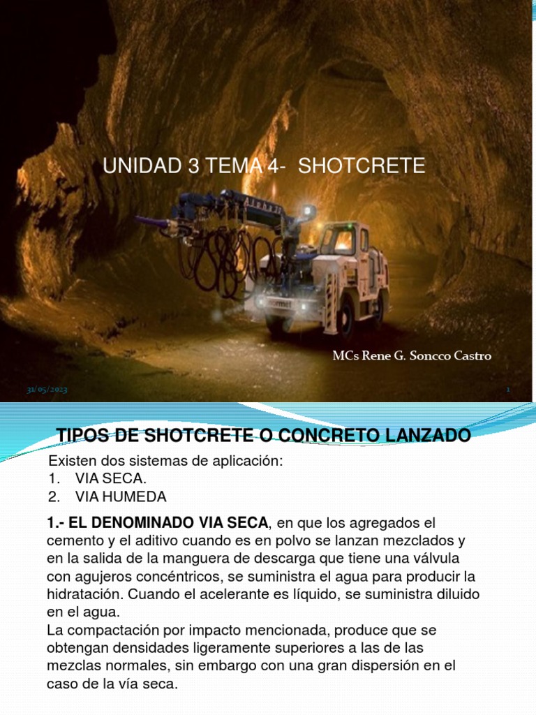 Unidad 3 Tema 4 - Shotcrete | PDF