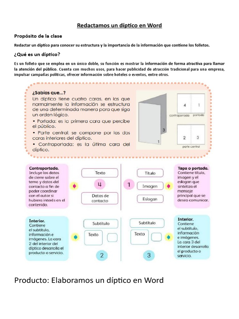Redactamos Un Díptico en Word | PDF