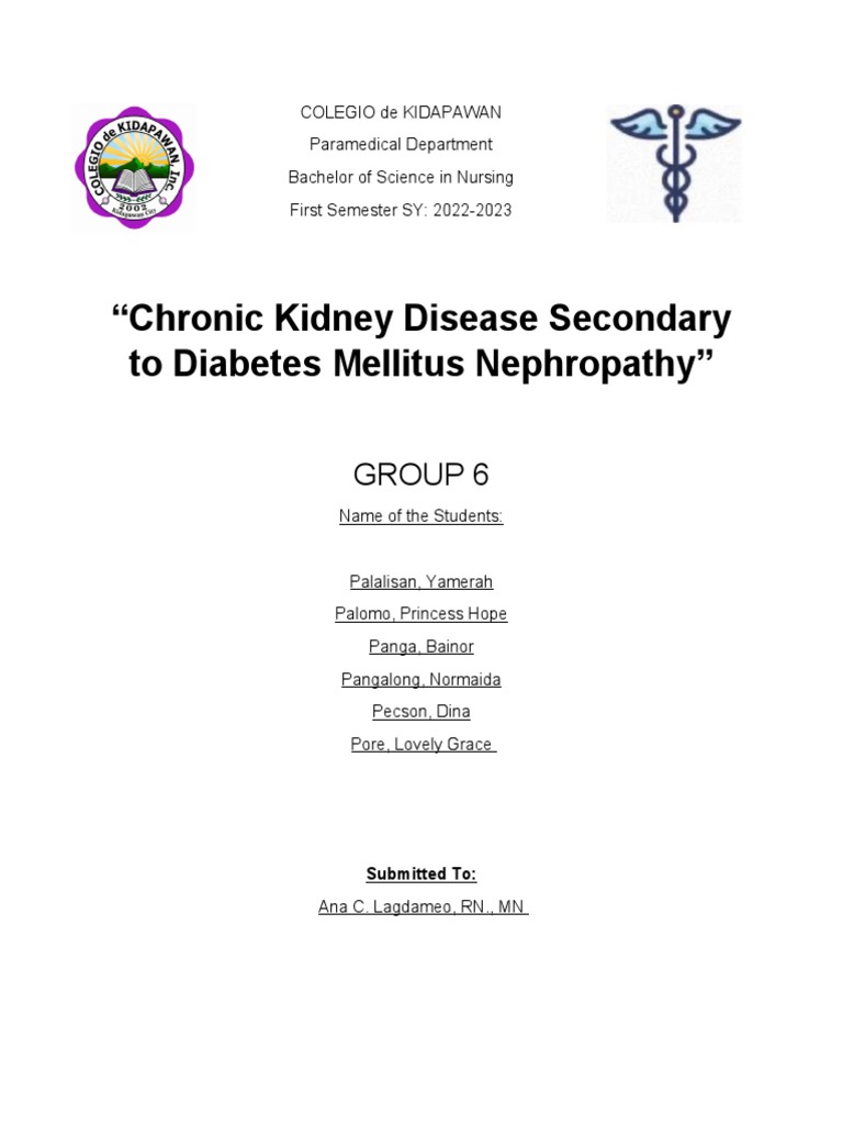 Final Case Ckd To Dmn Pdf Chronic Kidney Disease Kidney Disease