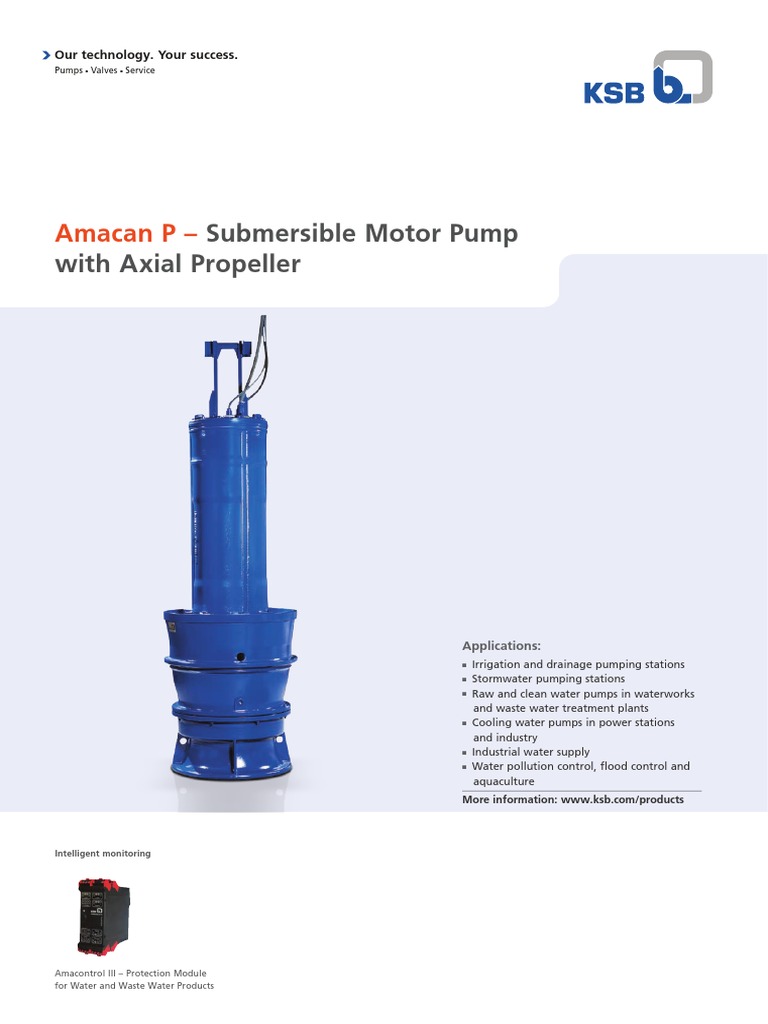 KSB Amacan P 10000lps | PDF | Pump | Pumping Station
