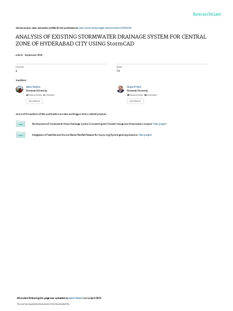 Analysis - of - Existing - Stormwater - Drainage - System - For ...