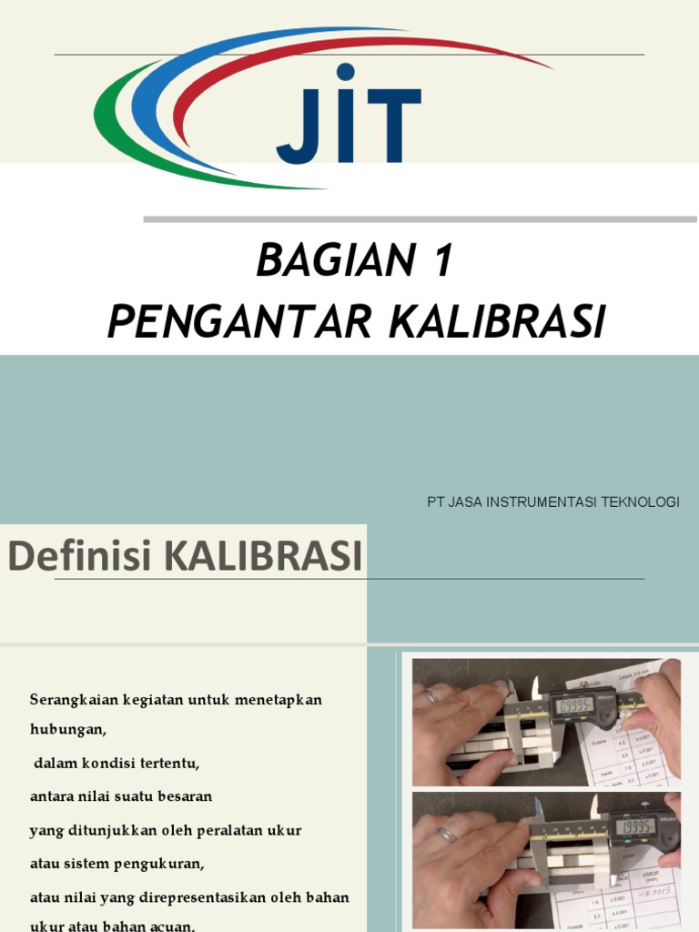 Materi JIT Kalibrasi Caliper, Timbangan - Watermark | PDF