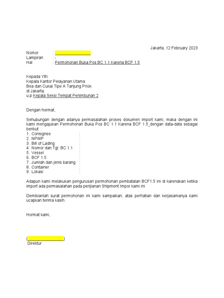 Permohonan Buka Pos | PDF