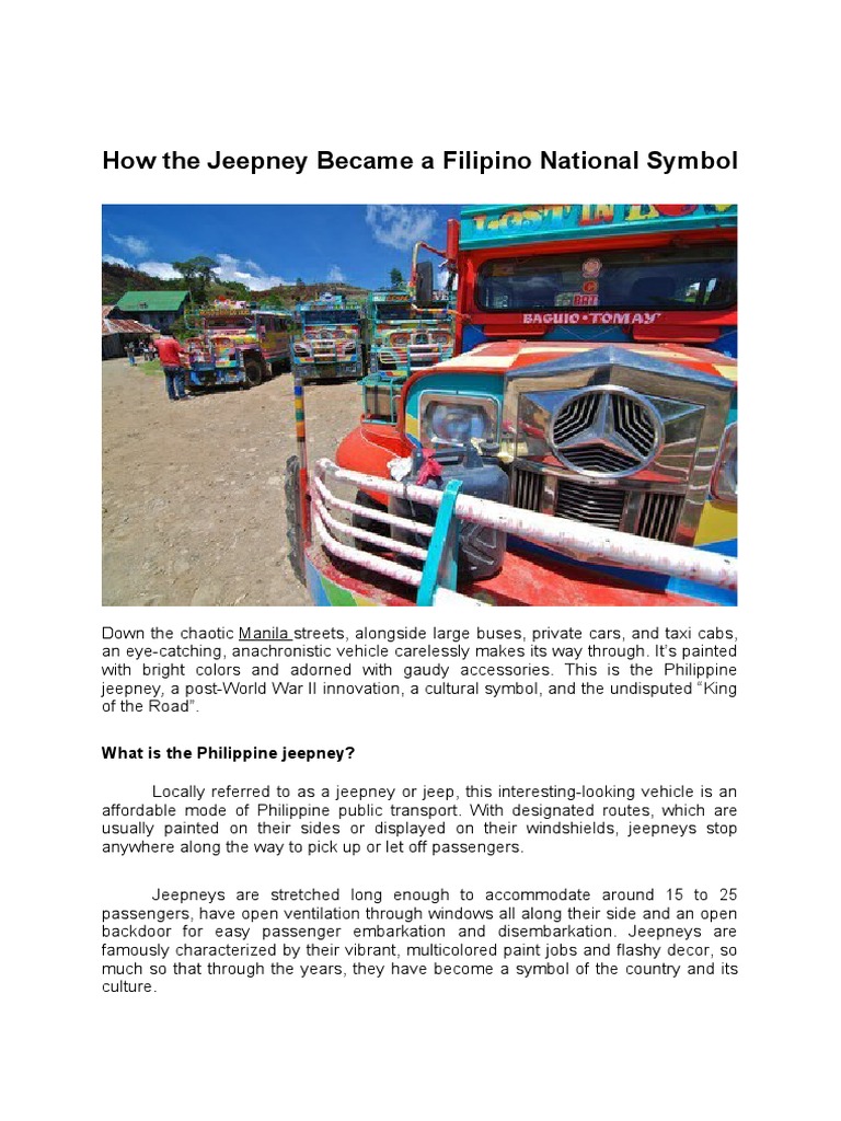 Jeepney History | PDF | Philippines | Transport