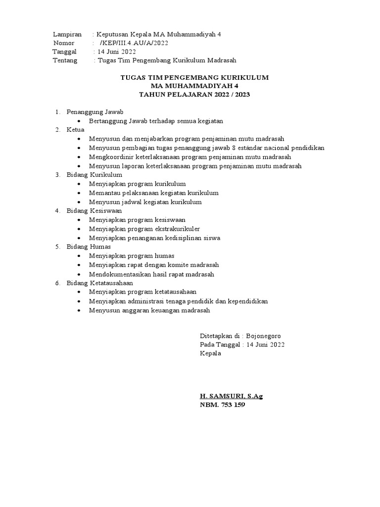 Deskripsi Tugas Tim Pengembang | PDF