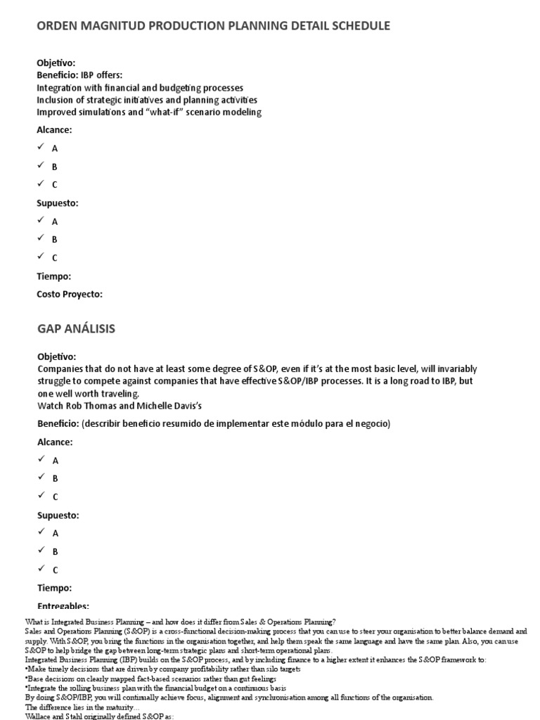 VENTAJAS - GAP's IBP en S4 e Implementación Exitosa | PDF | Negocios | Finanzas y dinero