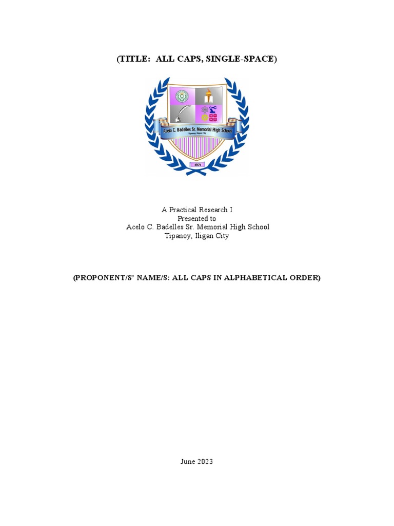 Final Manuscript In Practical Research 1 Download Free Pdf