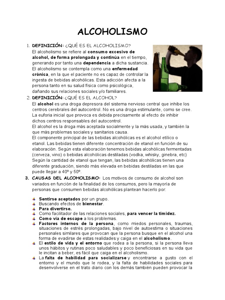 Alcoholismo y Drogadiccion | PDF | La dependencia de sustancias | Alcoholismo
