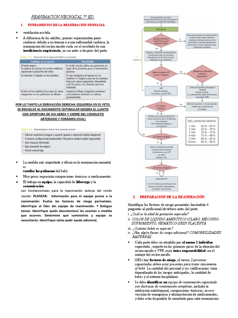 Pedia 2. - Rean Neonatal | PDF | Reanimación cardiopulmonar | Parto prematuro