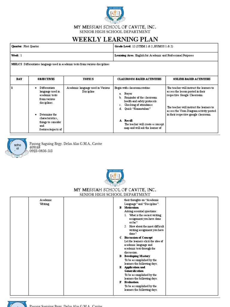 Week 1 - LP in Eapp | PDF | Learning | Teachers