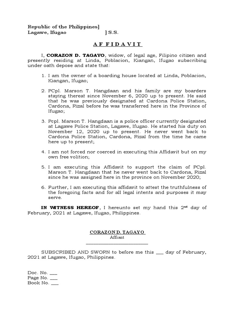 Affidavit - PCPL | PDF