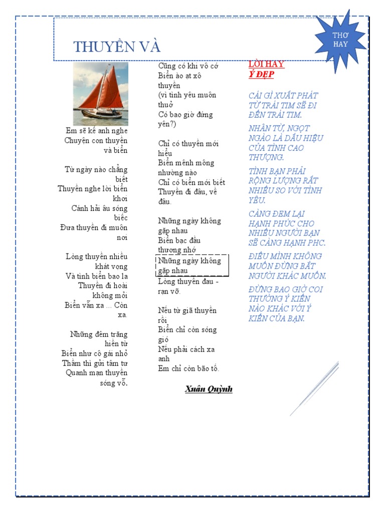 1 - THUYEN VA BIEN (VBT) - 2056190131 - TranHongThu | PDF