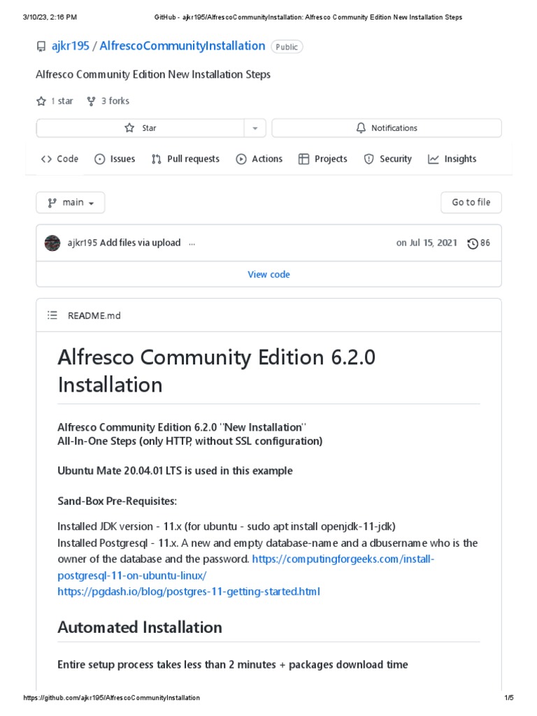 Alfresco Installation Steps | PDF | Networking | Internet & Web