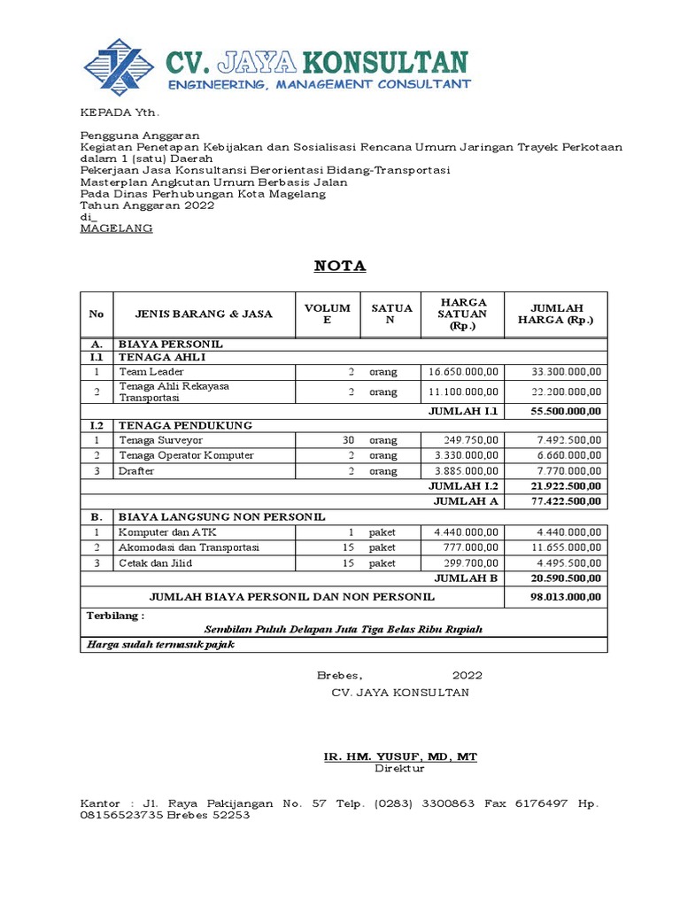 Nota Master Plan | PDF
