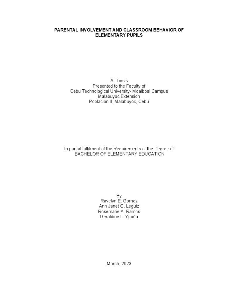 CHAPTER1,2,3 | PDF | Survey Methodology | Parenting