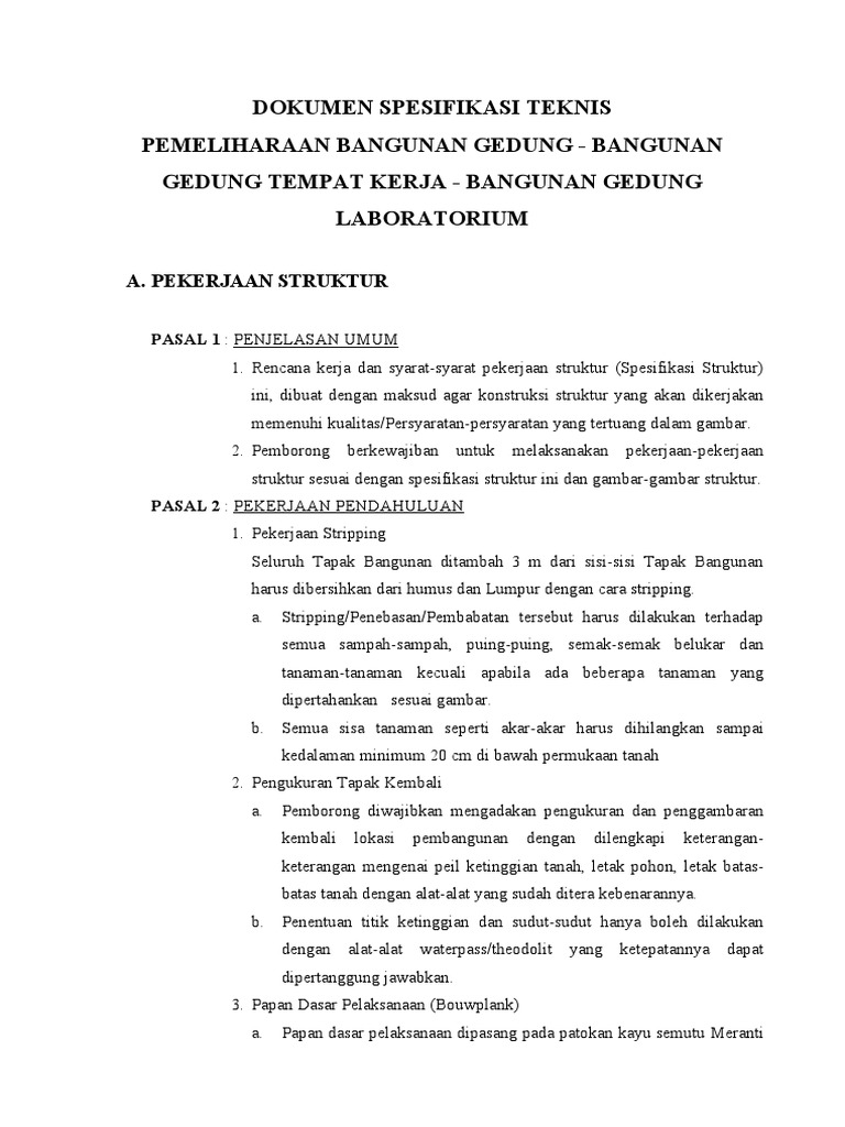Dokumen Spesifikasi Teknis | PDF