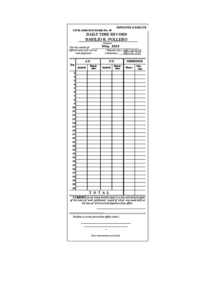 DTR Template 1 | PDF | Separation Of Powers | Public Law