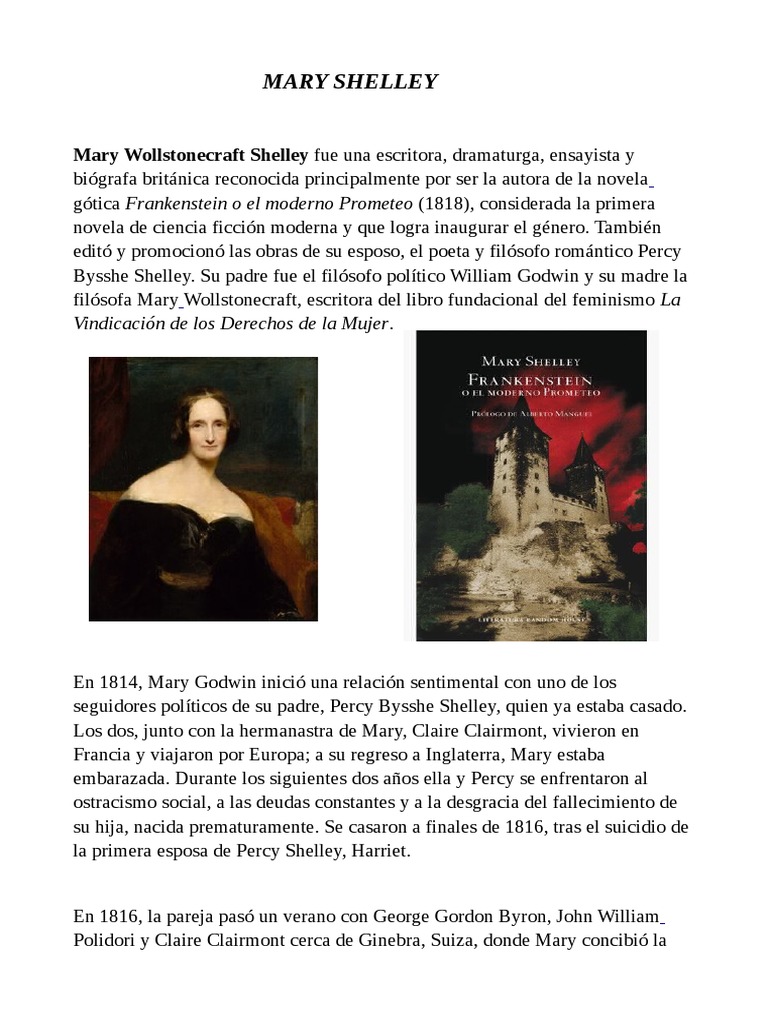 Mary Shelley | PDF | Mary Shelley | Percy Bysshe Shelley