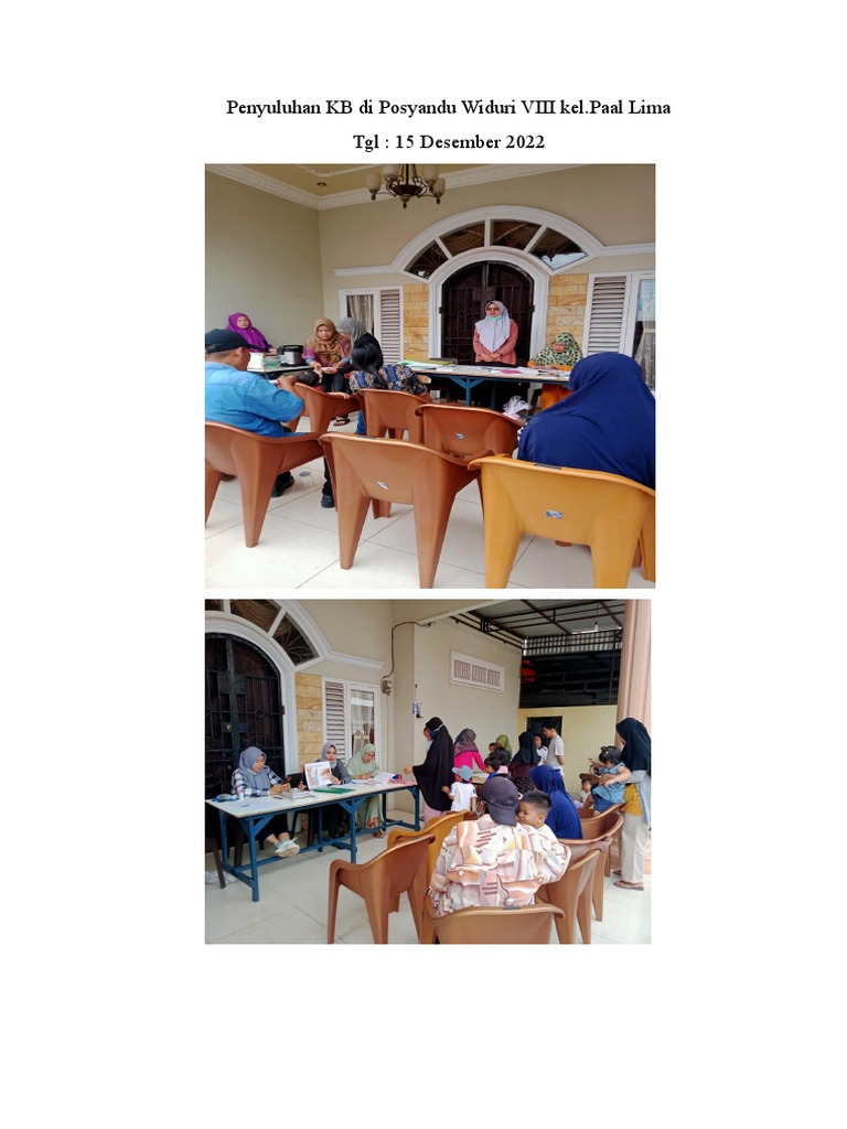 Foto Penyuluhan KB Di Posyandu Widuri VIII | PDF