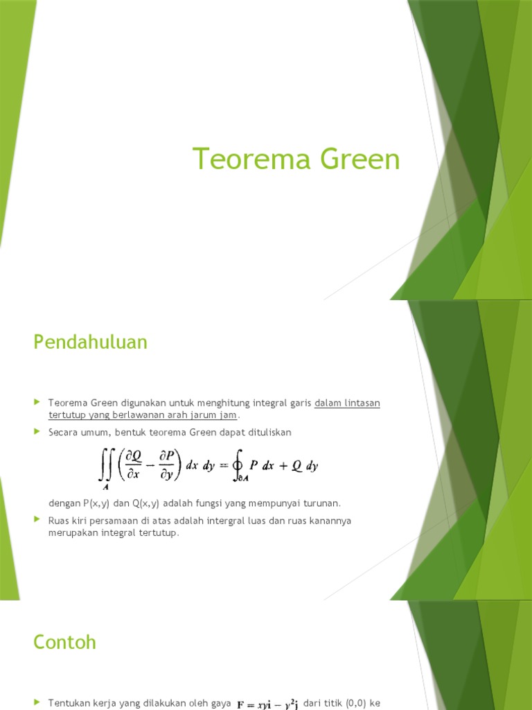 Teorema Green | PDF | Metode & Bahan Ajar