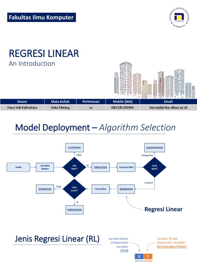 Algoritma Regresi - Regresi Linear | PDF