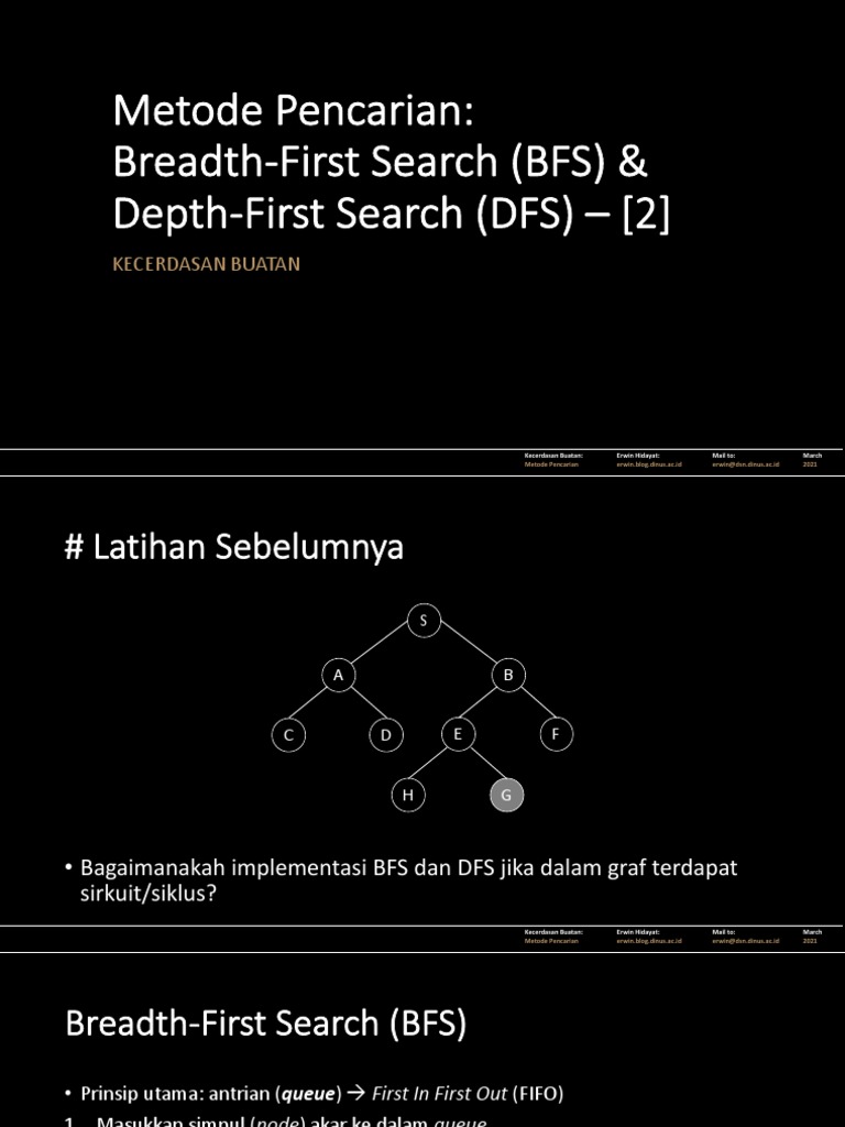 Metode Pencarian [3] - Breadth-First Search (BFS) Depth-First Search ...