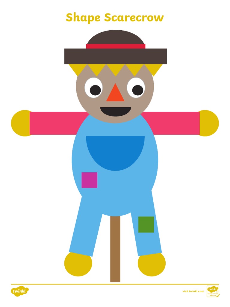 T TP 3030 2d Shape Scarecrow Cutting Skills Activity Sheets | PDF
