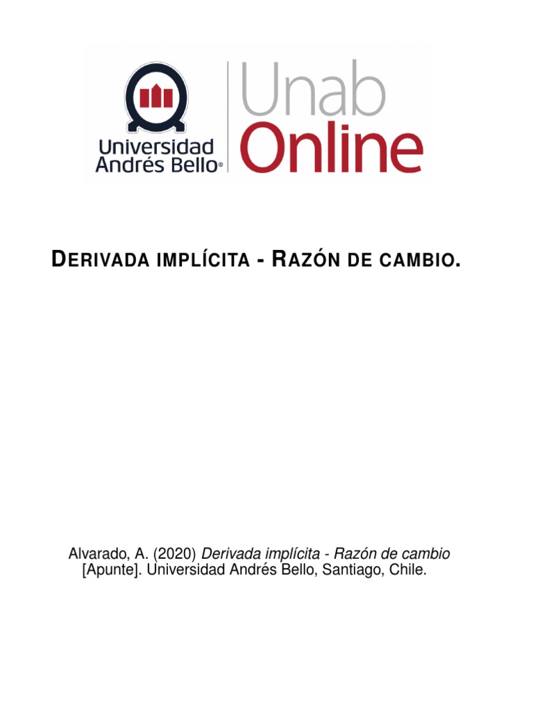 Derivada Implícita y Razón de Cambio | PDF | Derivado | Ecuaciones