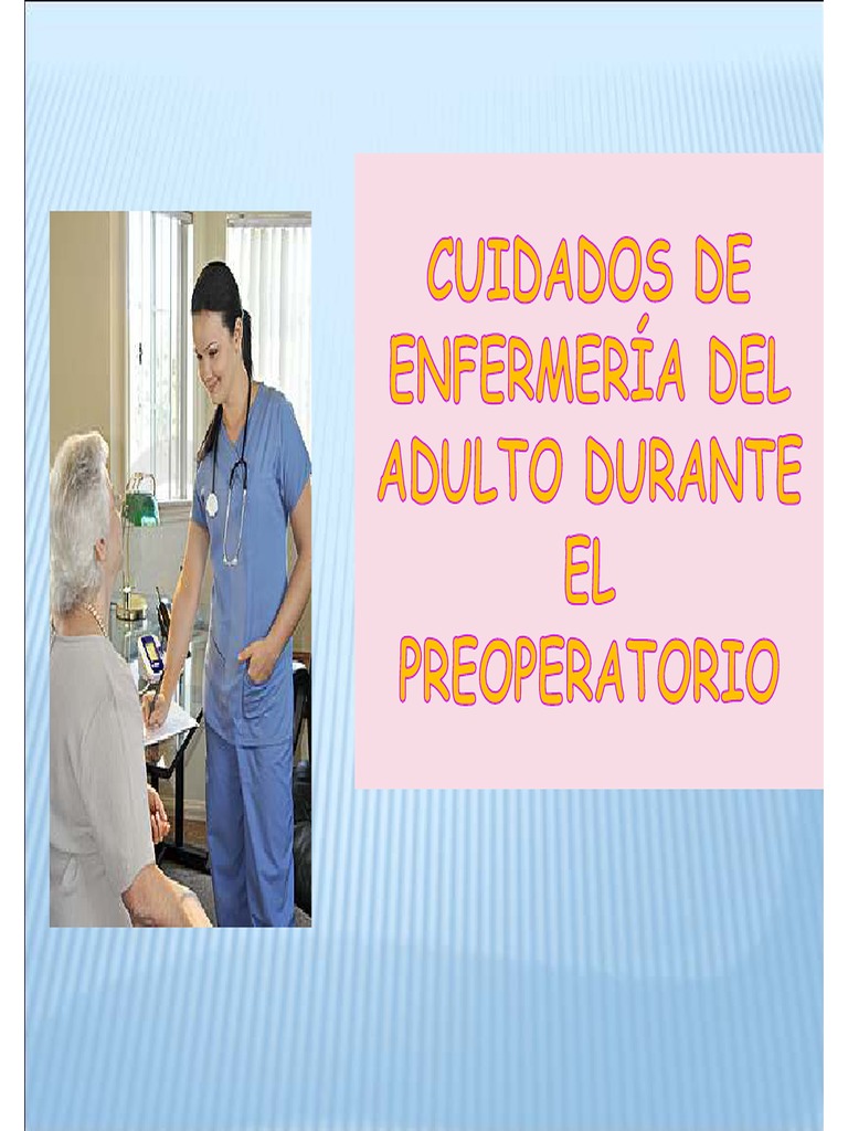 Cuidados Del Paciente en Pre Operatorio | PDF | Tos | Nutrición