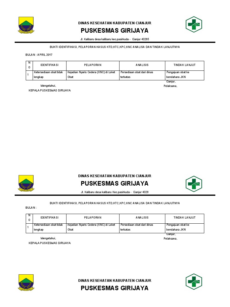 9.1.1.5 Bukti Identifikasi Dan TL KTD, KTC DLL | PDF