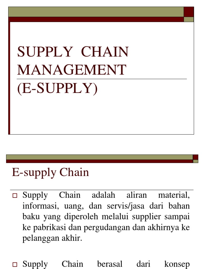 Pertemuan 6 - E-SCM | PDF