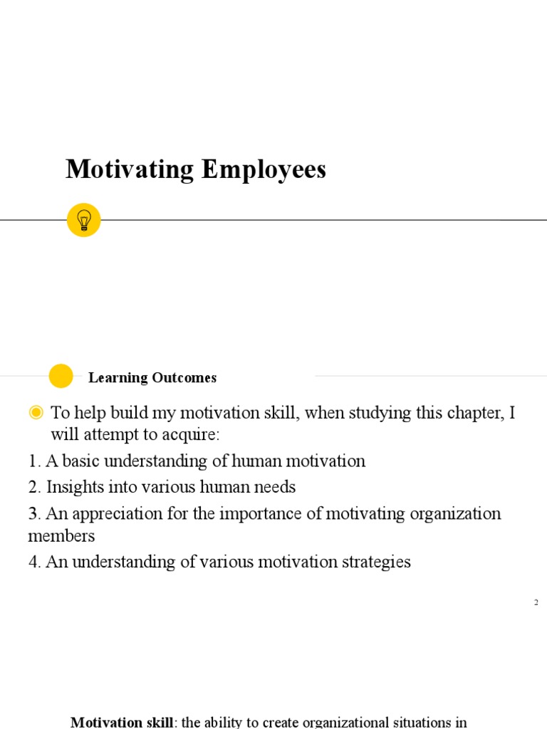 Chapter 10 Power Point Slides | PDF | Motivational | Motivation