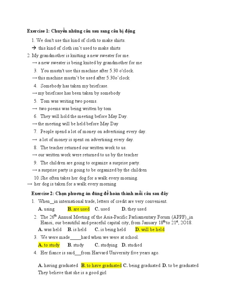Reported Speech + Passive Voice | PDF
