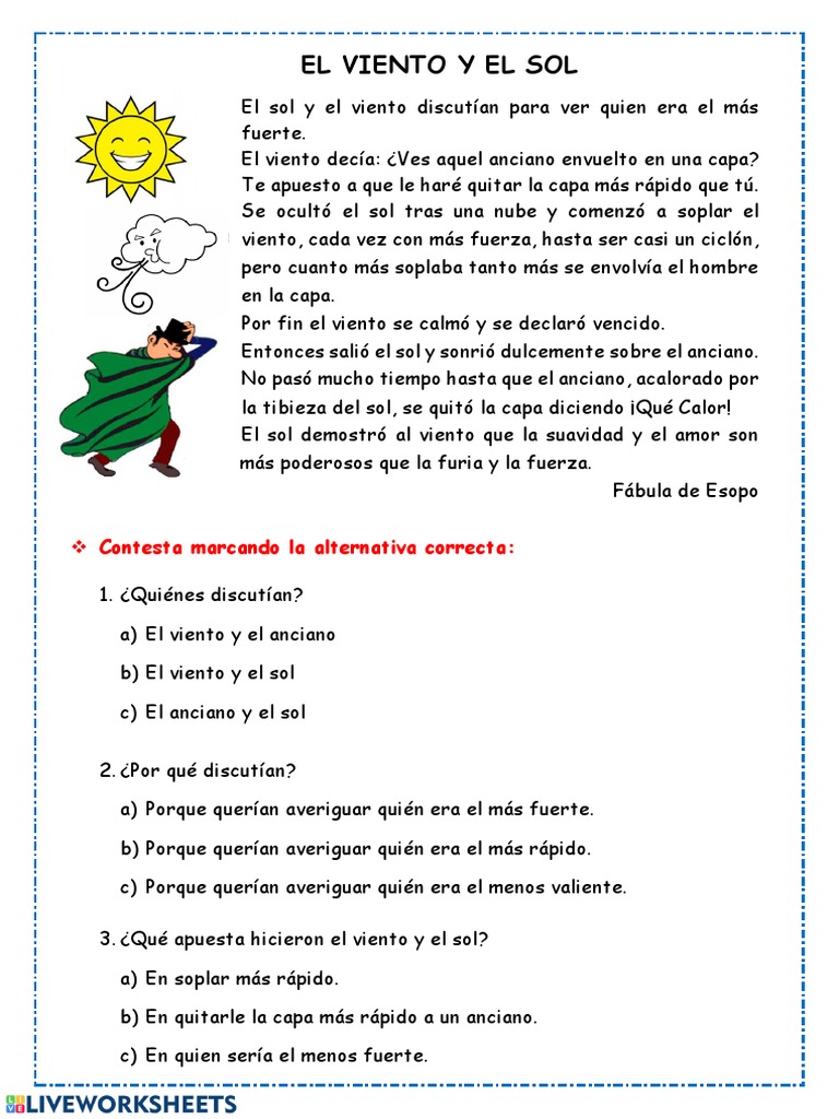 Fábula del Viento y el Sol | PDF | Poesía