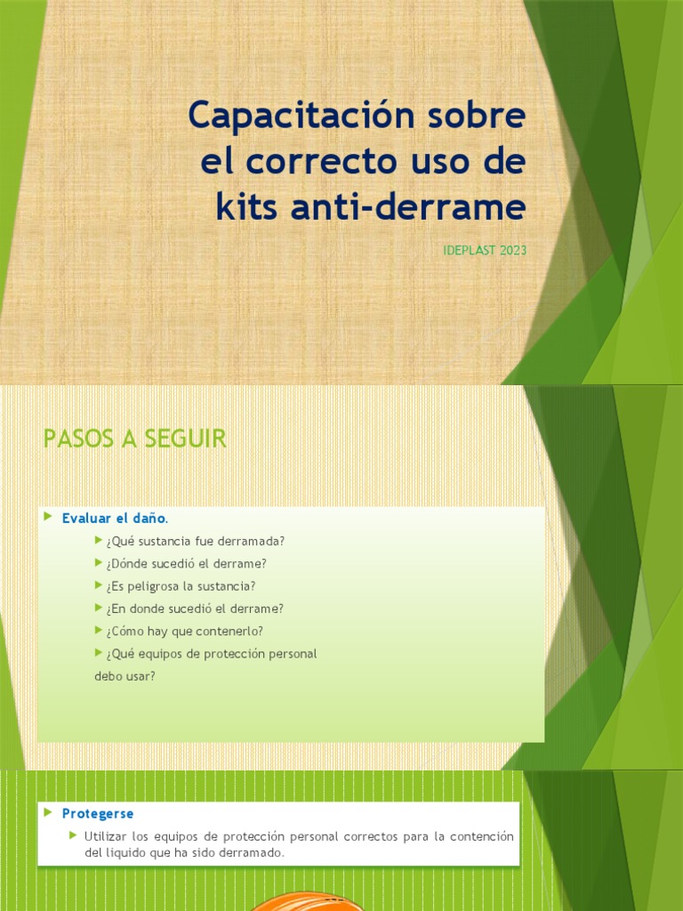 Capacitación Sobre El Correcto Uso de Kits Antiderrame | PDF