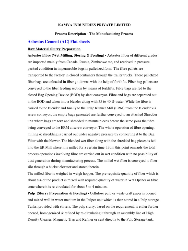 Detailed Process Description | PDF | Pulp (Paper) | Sheet Metal