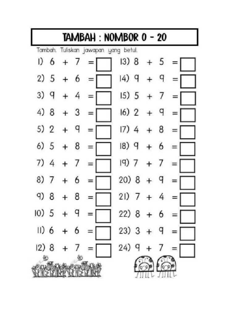 Worksheet Matematik | PDF