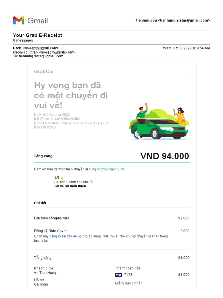 Your Grab E-Receipt 1 | PDF