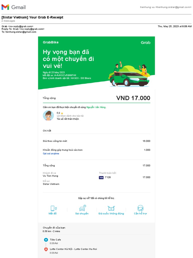 Gmail - (Sistar Vietnam) Your Grab E-Receipt 2 | PDF