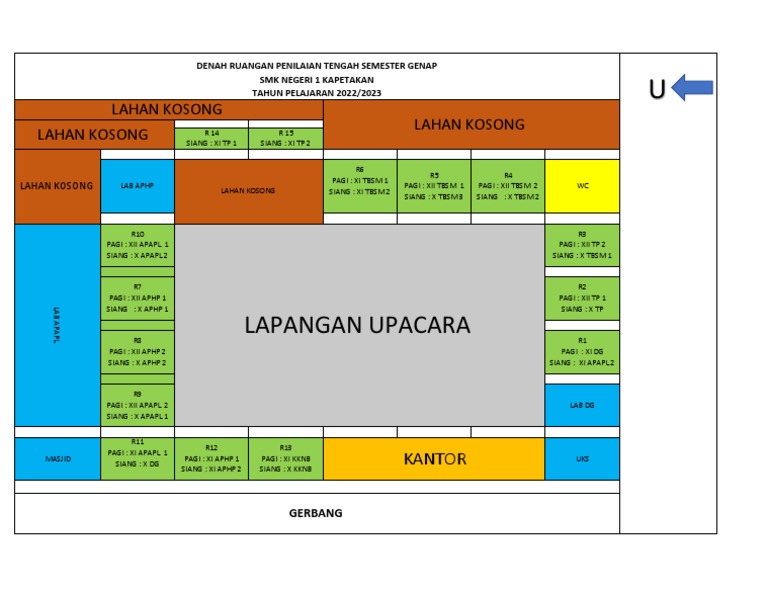Denah Ruang Kelas SMK Negeri 1 Kapetakan | PDF