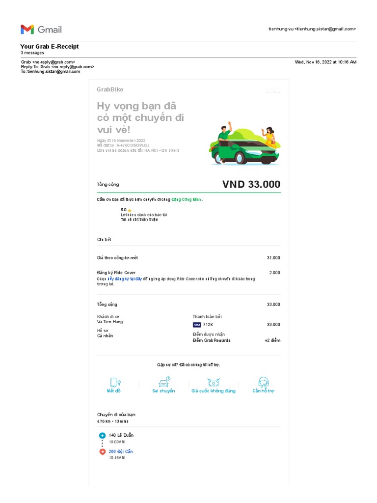 Gmail - Your Grab E-Receipt | PDF