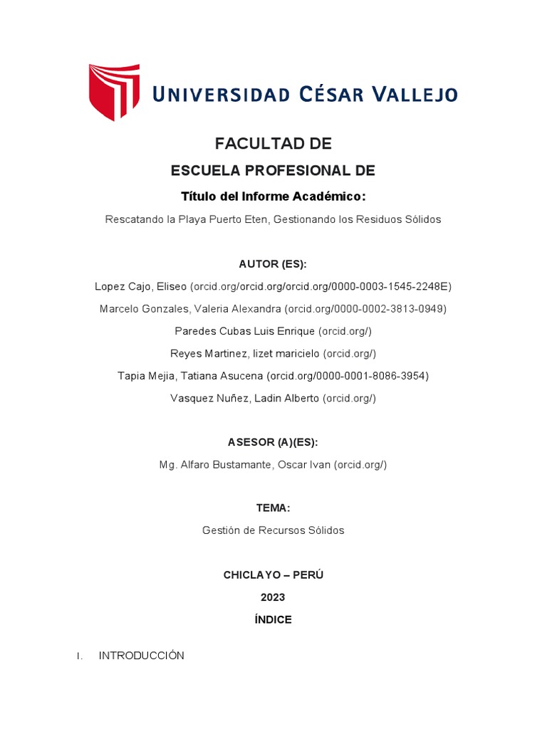 Puerto Eten - Avance de Informe | PDF | Perú | Contaminación