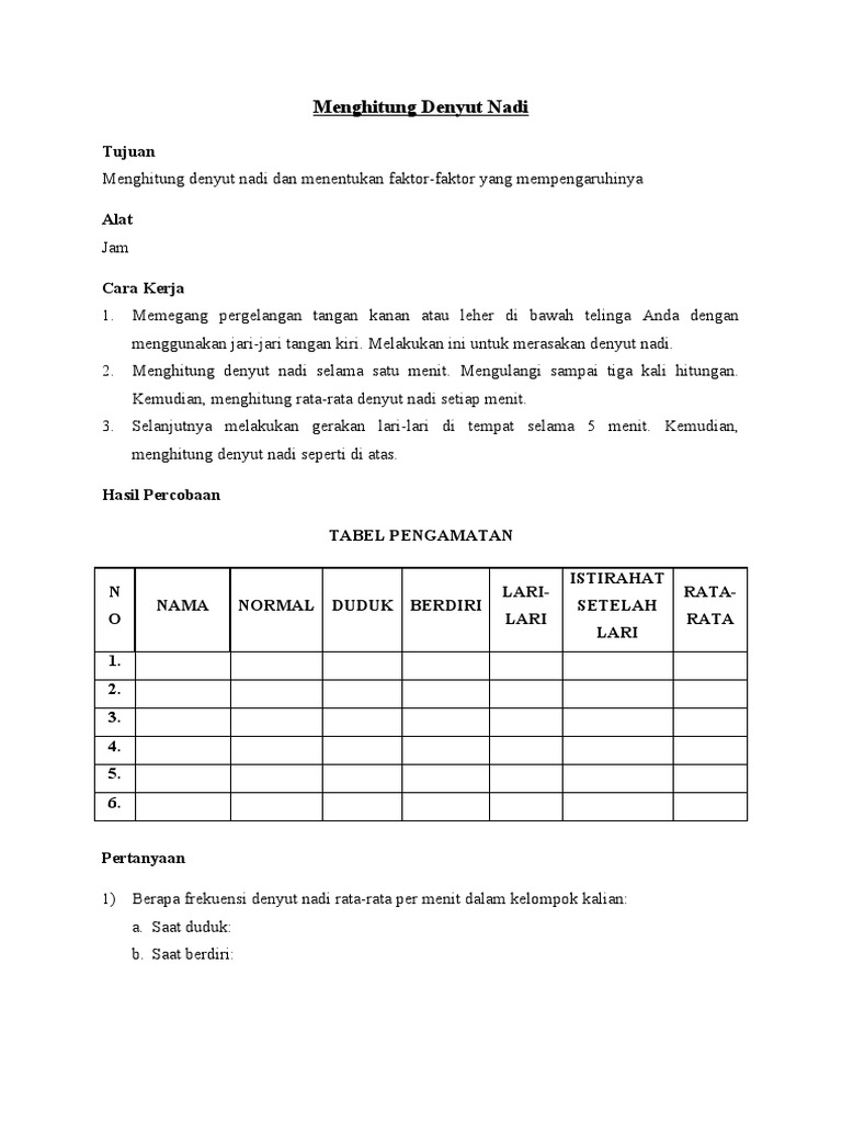 Denyut Nadi | PDF | Pengembangan Diri